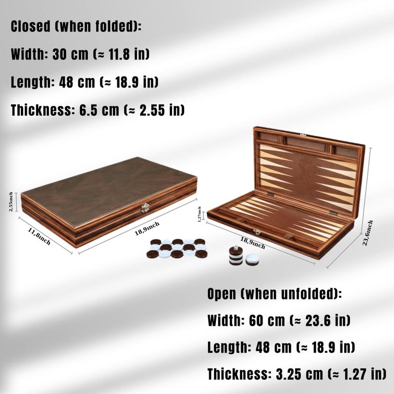 Luxury Leather Backgammon Set – Handmade Premium Game Board - Etsy