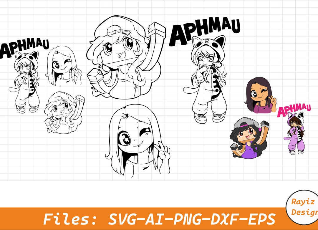 Aphmau Meemeows Digital Files ,svg, Ai ,eps, Pdf, Dxf, Png Sublimation ...