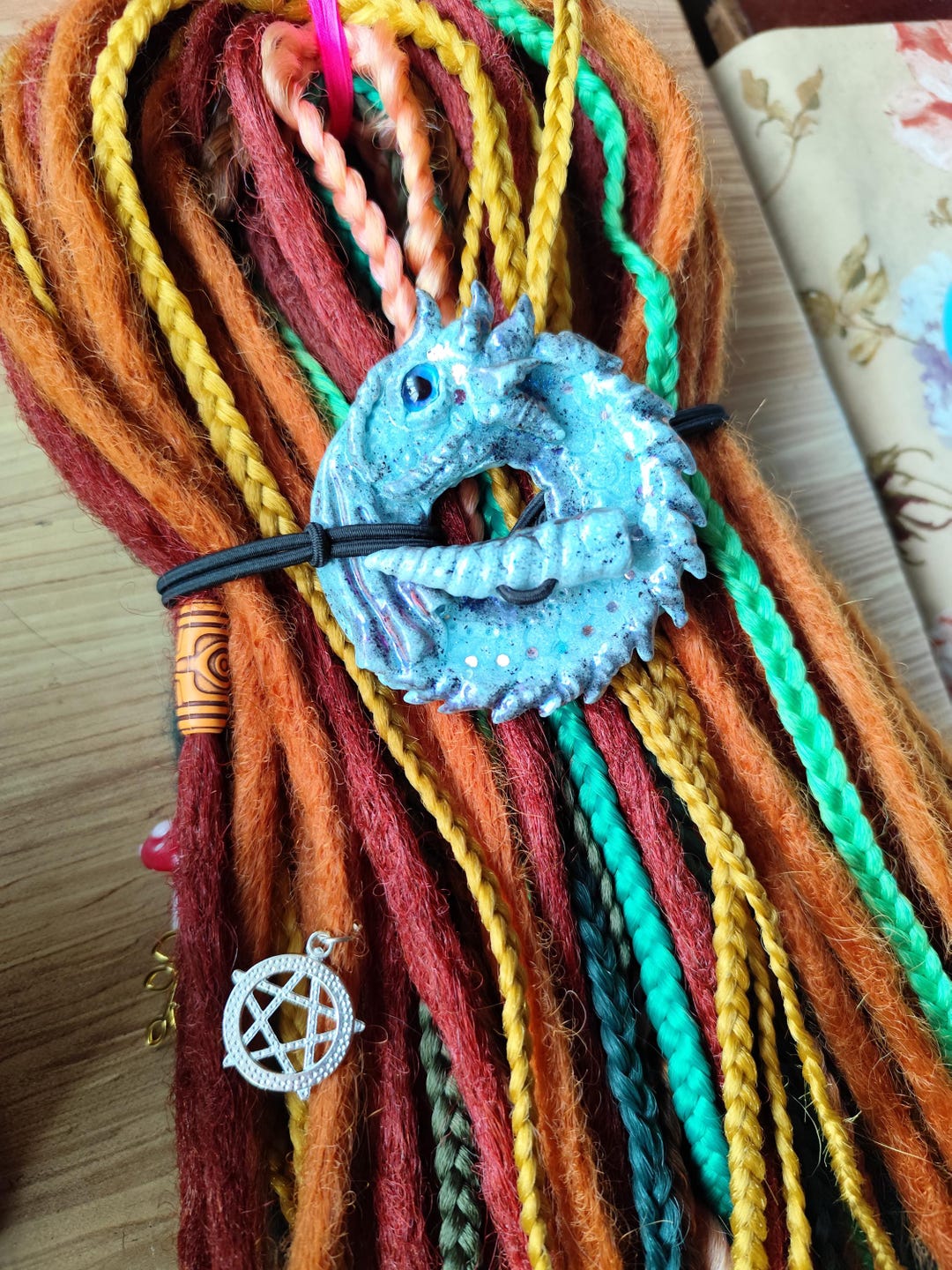 Dragon Dreadlock Holder – Polymer Clay Hair Ring for Dreads - Etsy