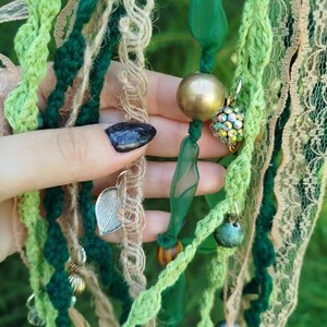 Boho-chic Handmade Green Tribal Dreadlock Hair Ring Barette - Unique Dreadcuff - Etsy