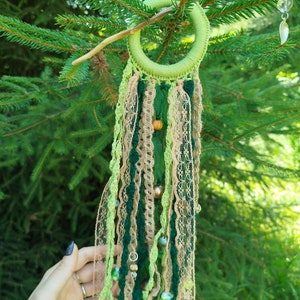 Boho-chic Handmade Green Tribal Dreadlock Hair Ring Barette - Unique Dreadcuff - Etsy