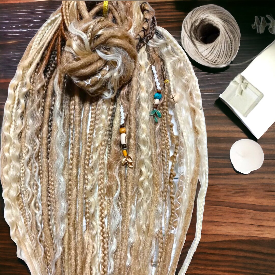 Boho Chic Dirty Blond Double Ended Synthetic Dreads - Dreadlock ...
