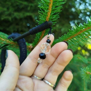 Handmade Black and White Tribal Dreadlock Hair Ring Barette - Unique Dreadcuff - Etsy