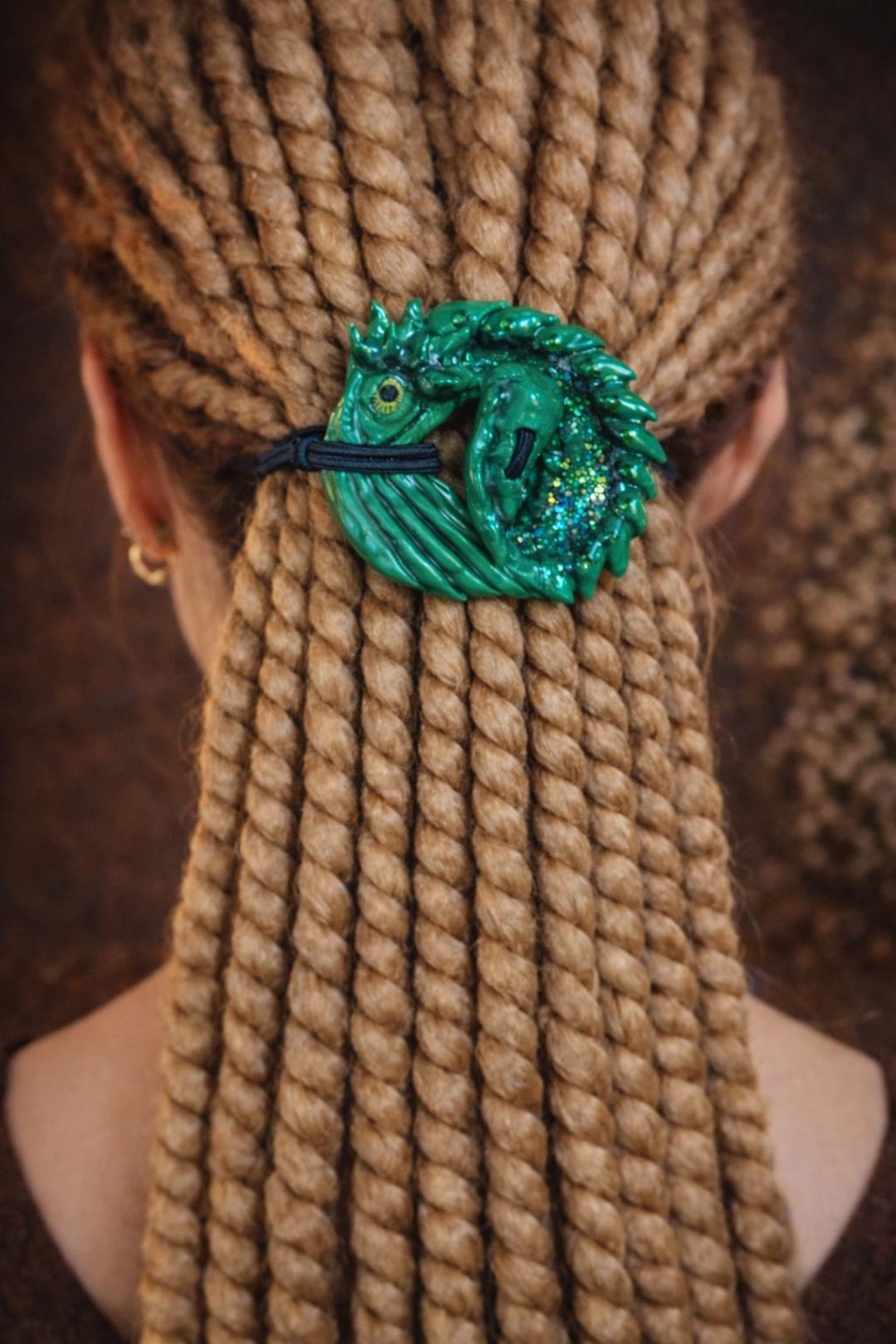 Dragon Dreadlock Tie – Polymer Clay Hair Holder for Dreads - Etsy