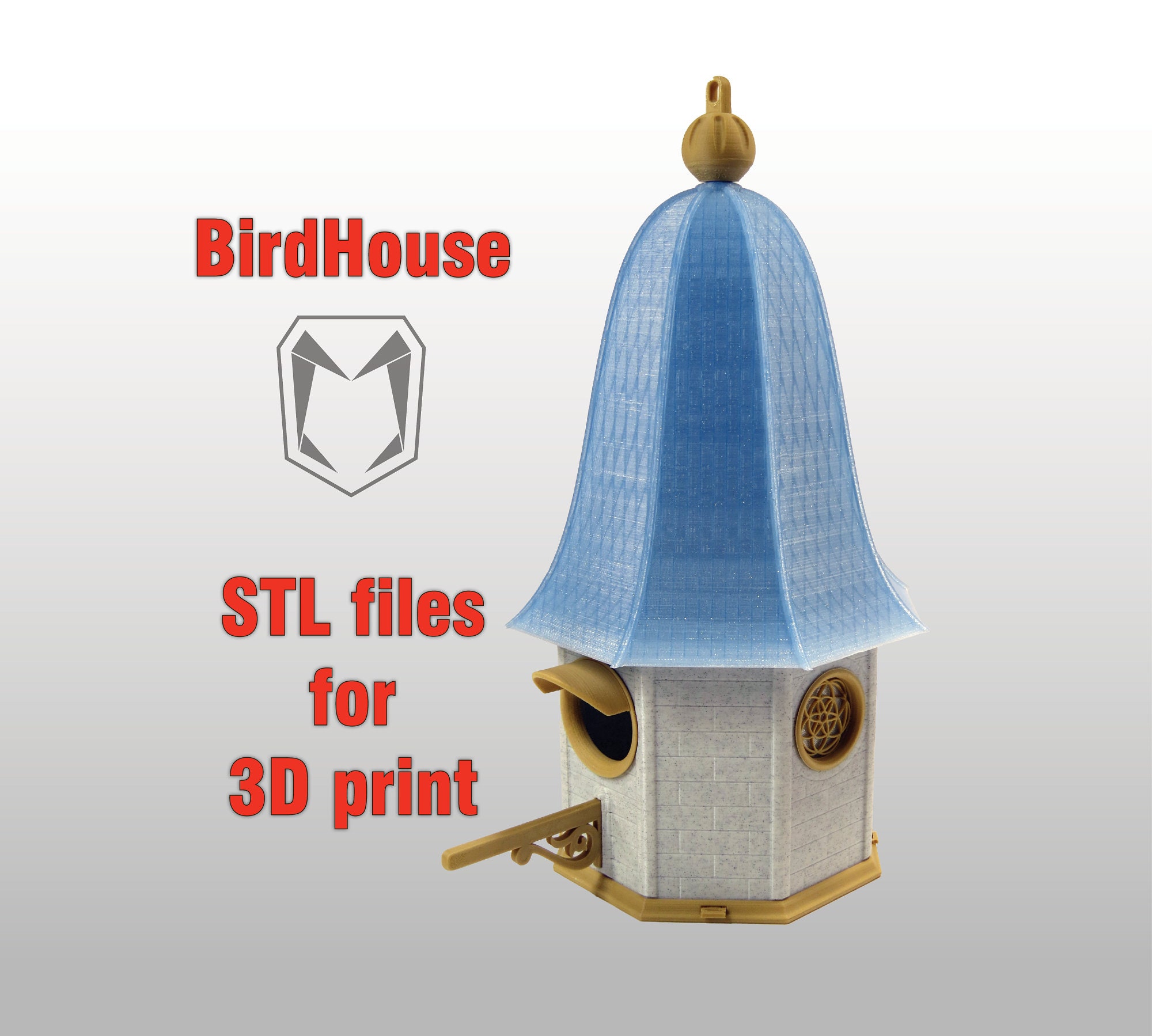 Birdhouse Ivan Stl File 3D Print Gothic Bird House - Etsy