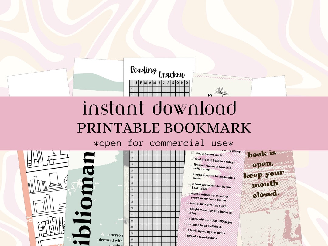 Printable Reading Bookmarks, Reading Tracker, Reading Challenge ...