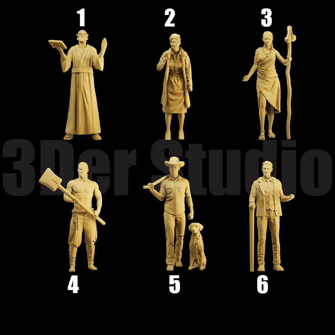 Unpainted Western Citizen Figure Scale Figure 1/35/43/64 - Preacher ...