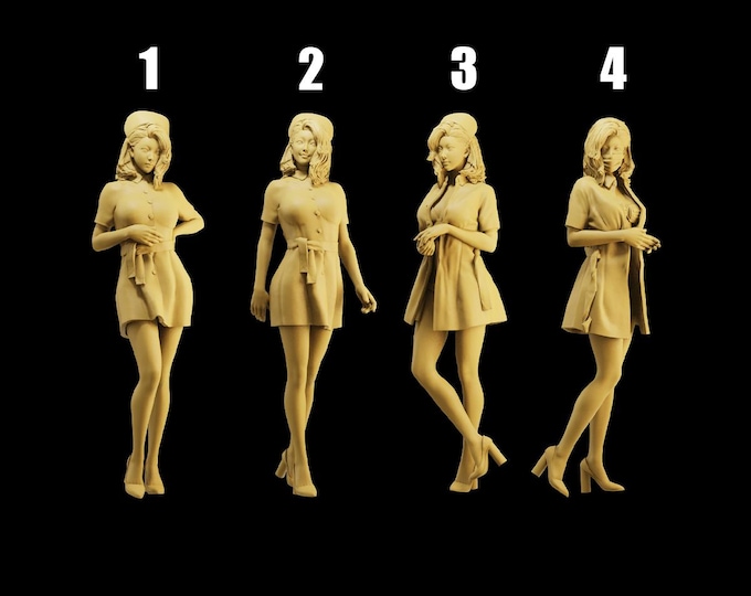 1:64 Miniature Human Figures Resin / Unpainted Great for Dioramas Hot ...