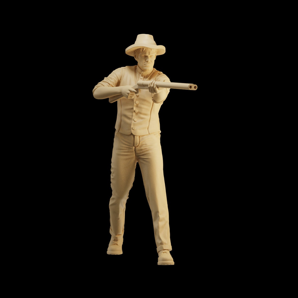 Unpainted Scale Figure 1/35 1/43 1/64 Armed Mafia Member Resin - Ideal ...