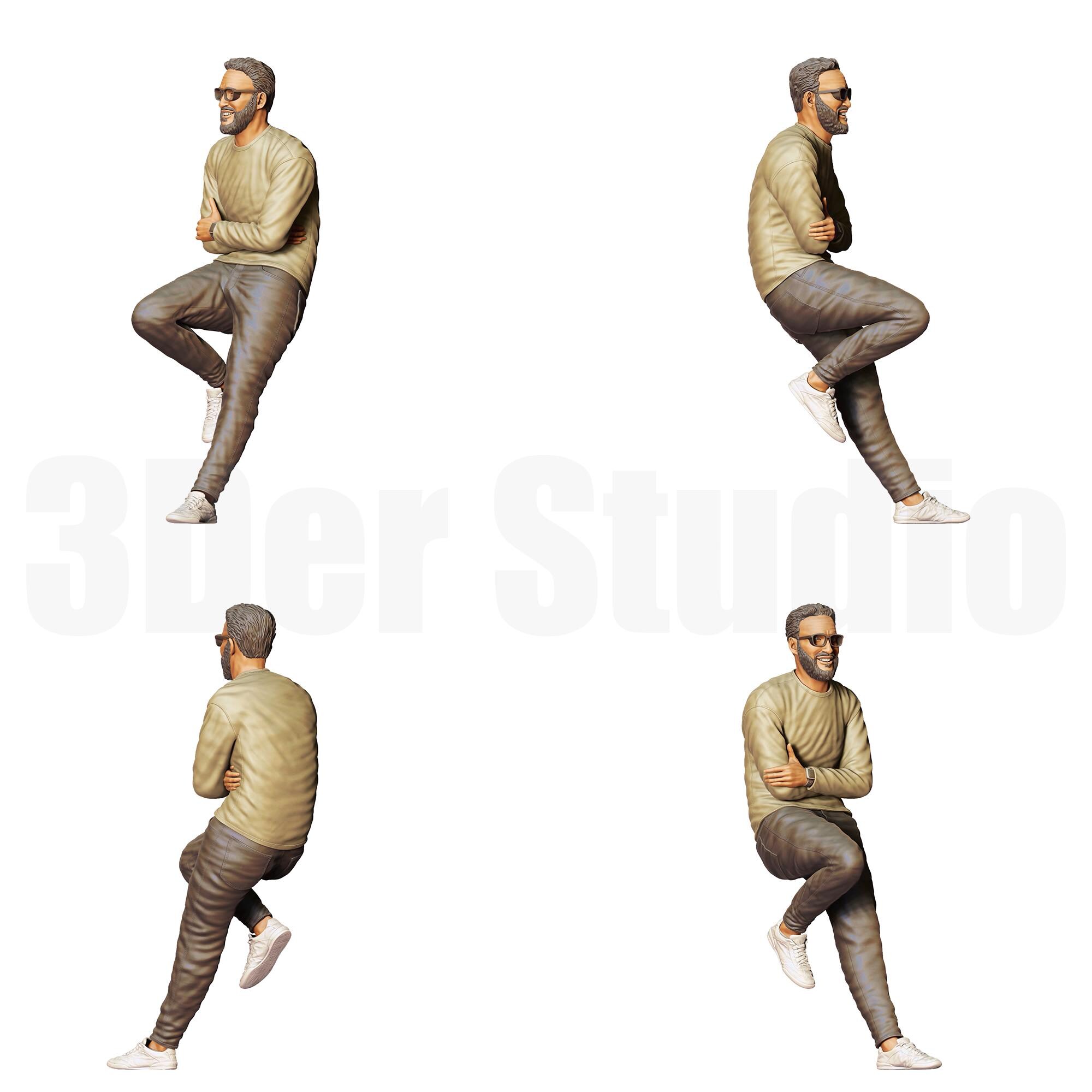 Unpainted Scale Figures 1/64 1/43 1/35 - Various Poses and Characters ...