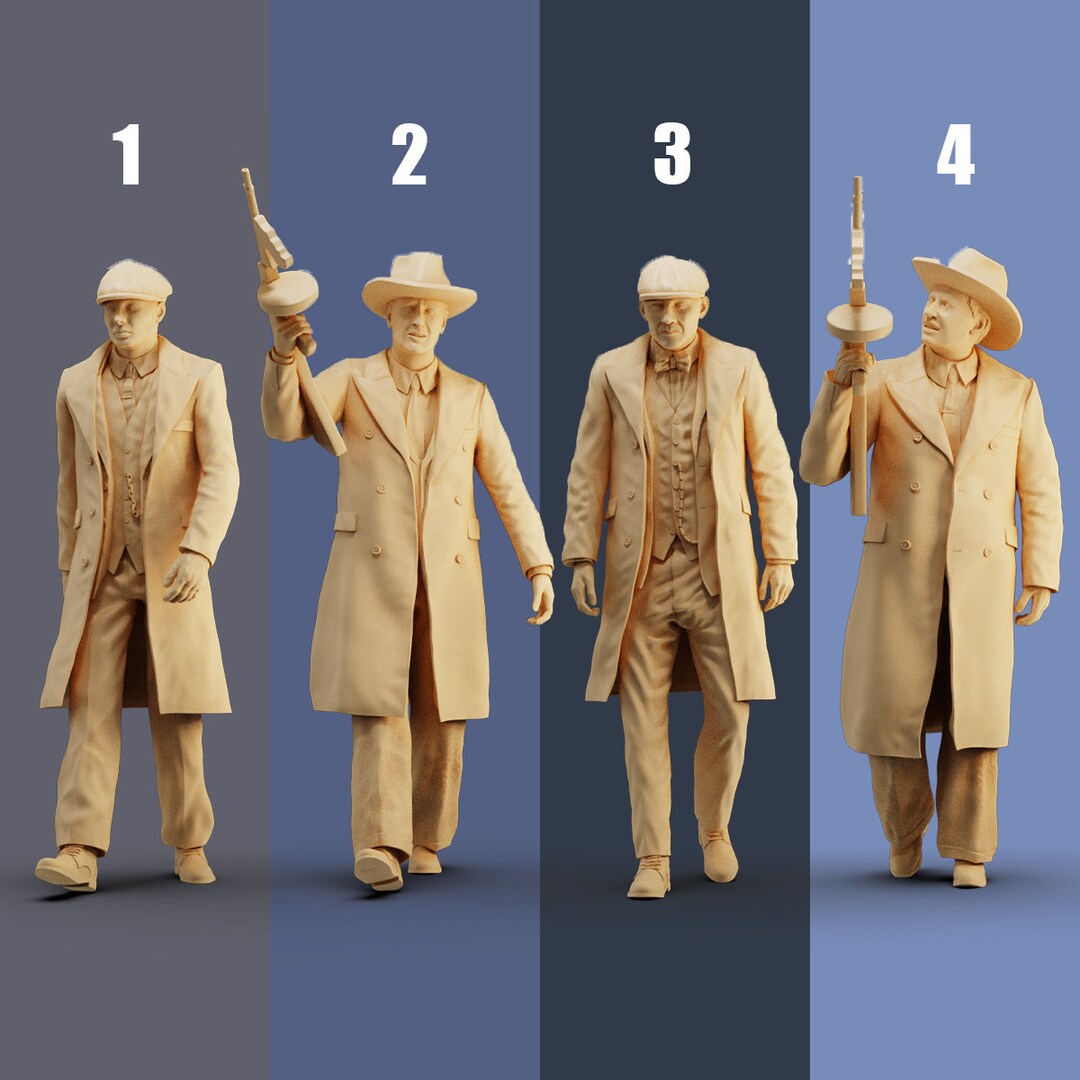 Unpainted Scale Figure 1/64 Vintage Italian Mafia Resin - Ideal for ...