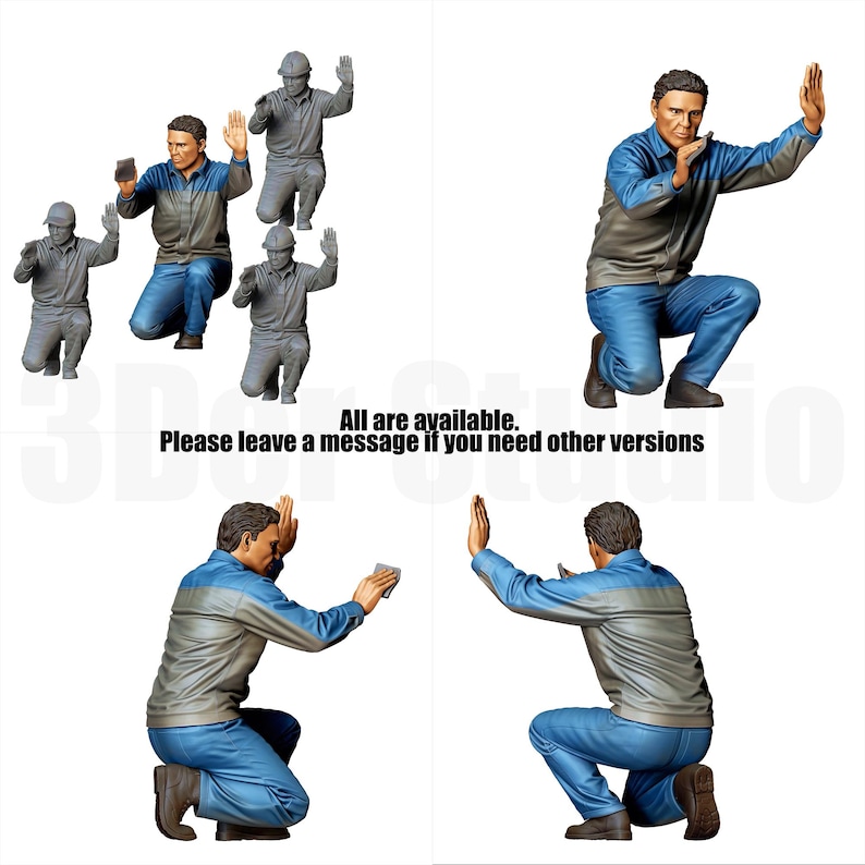 Unpainted Scale Figures 1/64 1/43 1/35 - Various Pose and Characters ...