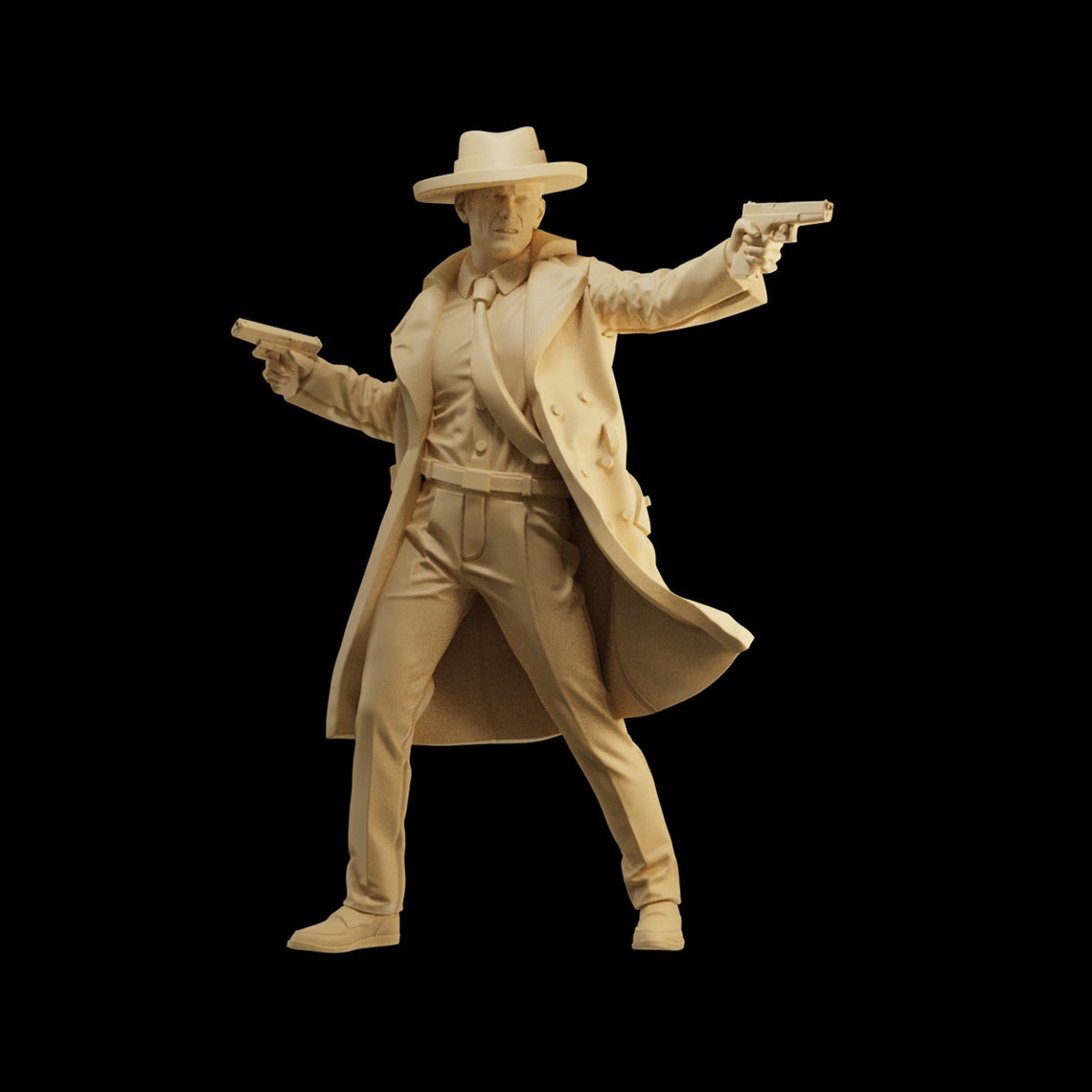 Unpainted Scale Figure 1/35 1/43 1/64 Armed Mafia Member Resin - Ideal ...