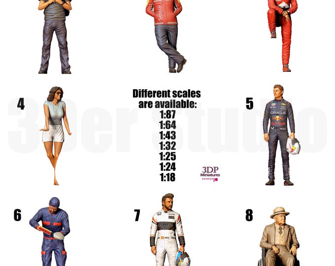 Farmer - Resin Figures Set - 4 Pieces - 1:24, 32, 35, 48, 72, 87 ...