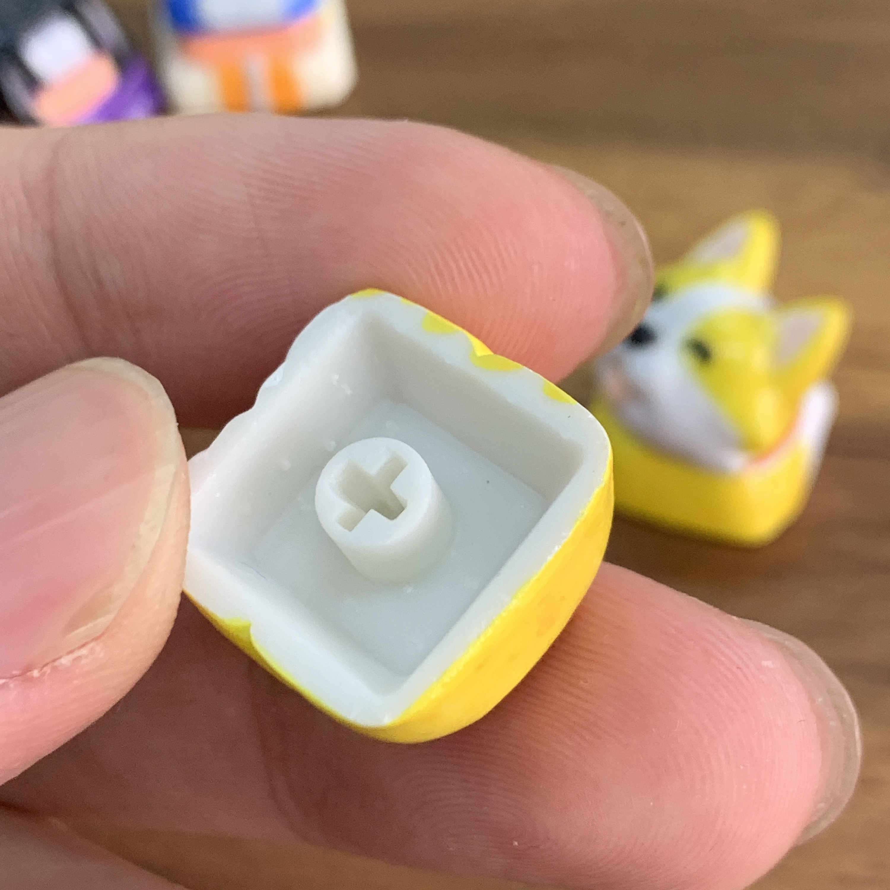 Custom 3D Printed Keycaps Hand Painted 2pcs Resin Print Gaming Keycap ...