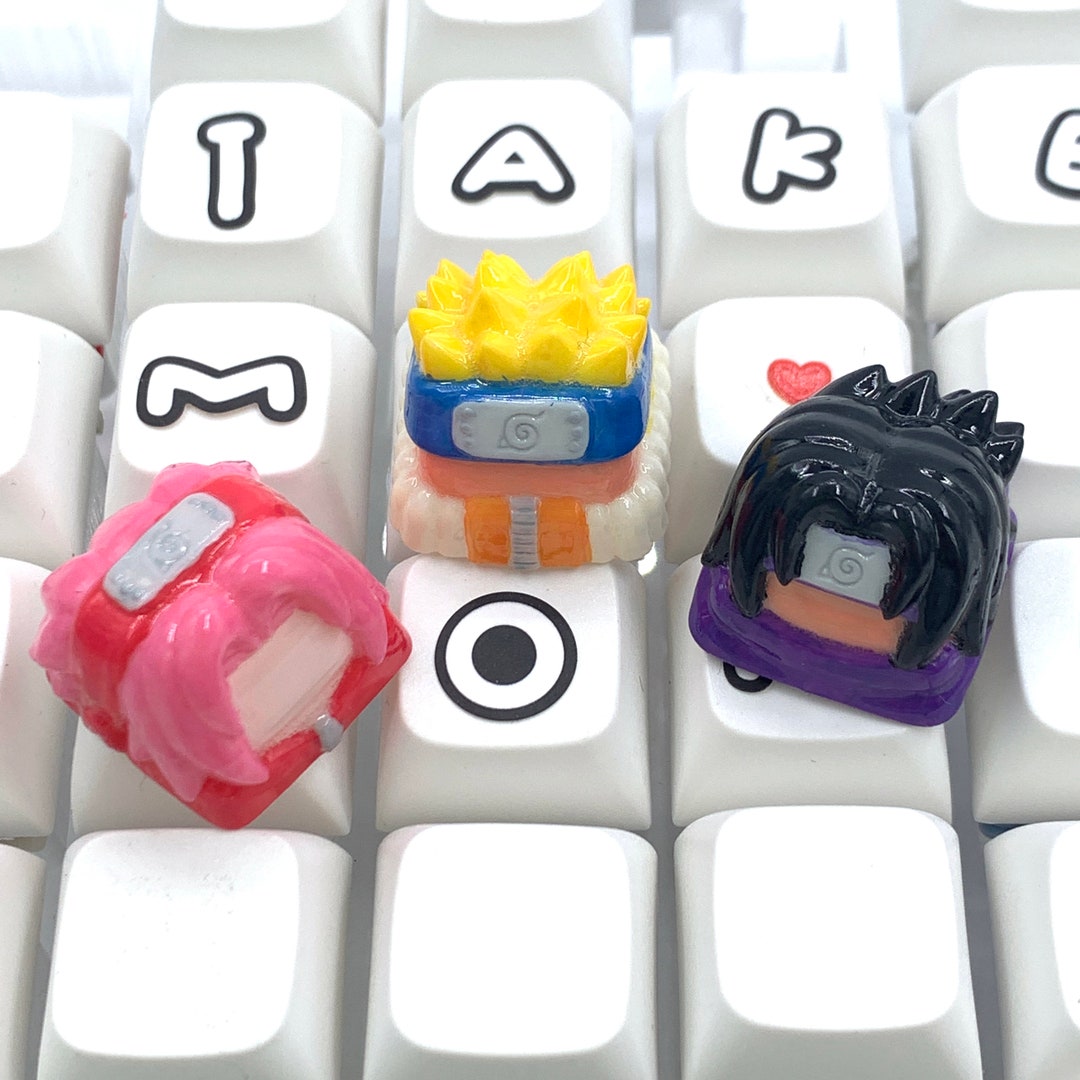 Naruto Keycap Set Hand-painted 3D Printed, Ideal Gift for Anime Fans ...