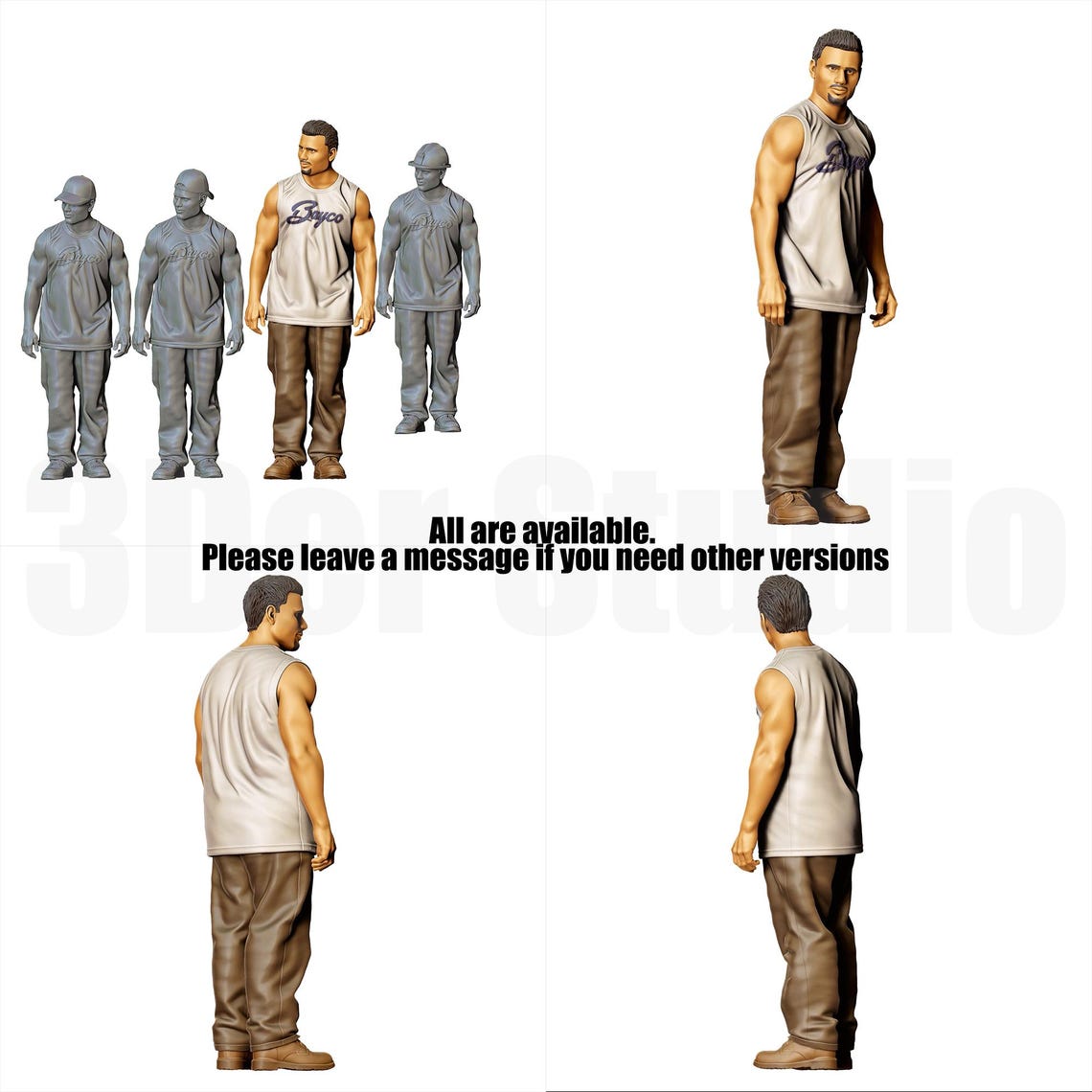 Unpainted Scale Figures 1/64 1/43 1/35 - Various Pose and Characters ...