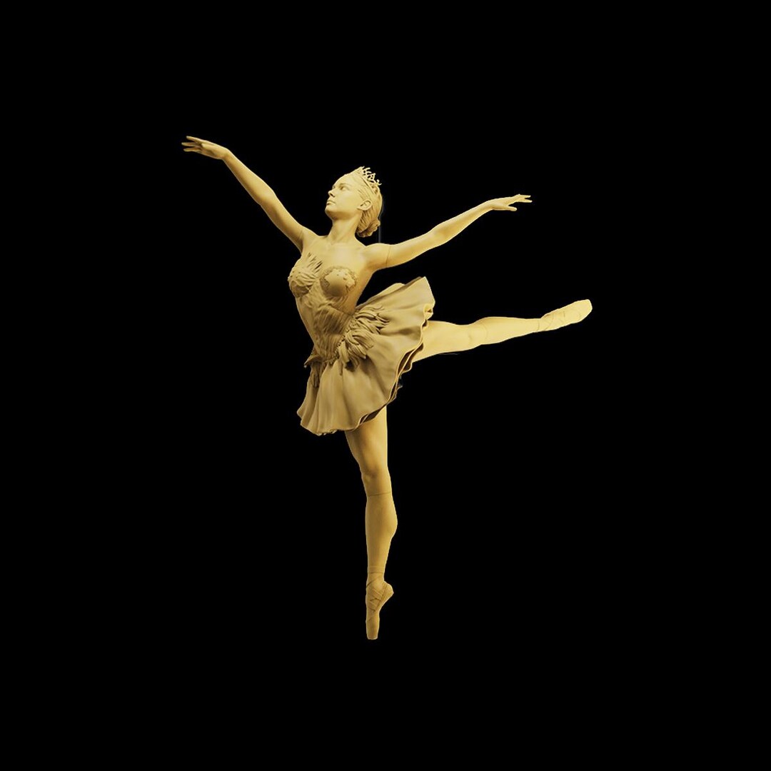 Unpainted Scale Figure 1/35 1/43 1/64 - Ballet Dancer Girl - 3D Resin ...