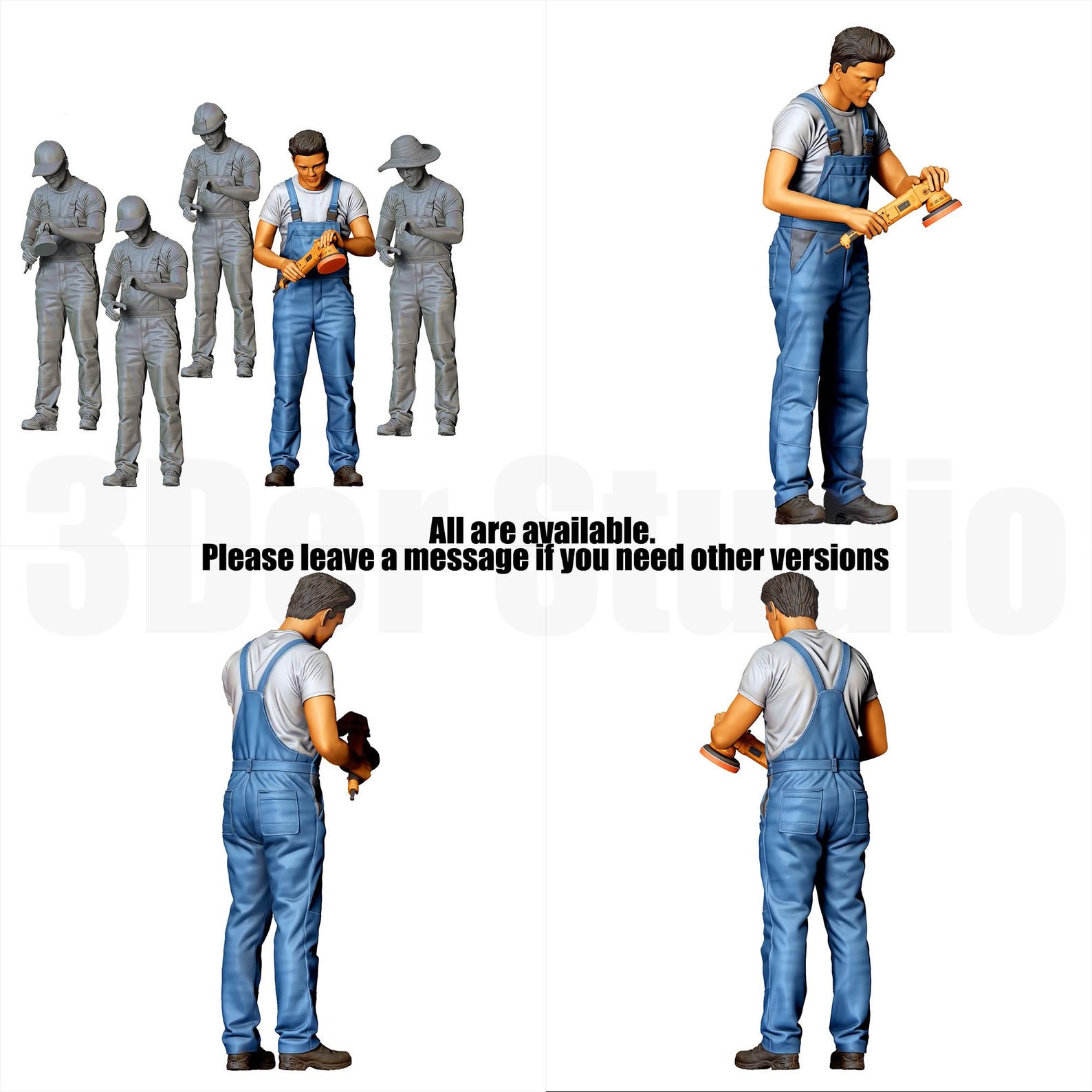 Unpainted Scale Figures 1/64 1/43 1/35 - Various Pose and Characters ...