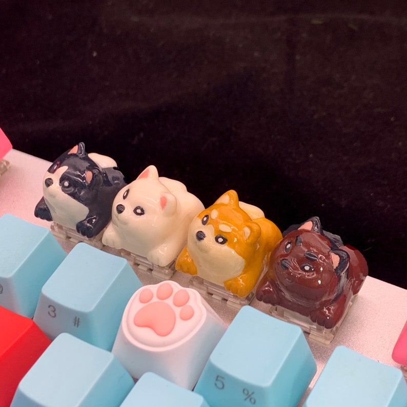 Hand-painted Shiba Inu Artisan Keycaps Resin Print Gaming Keycap for ...