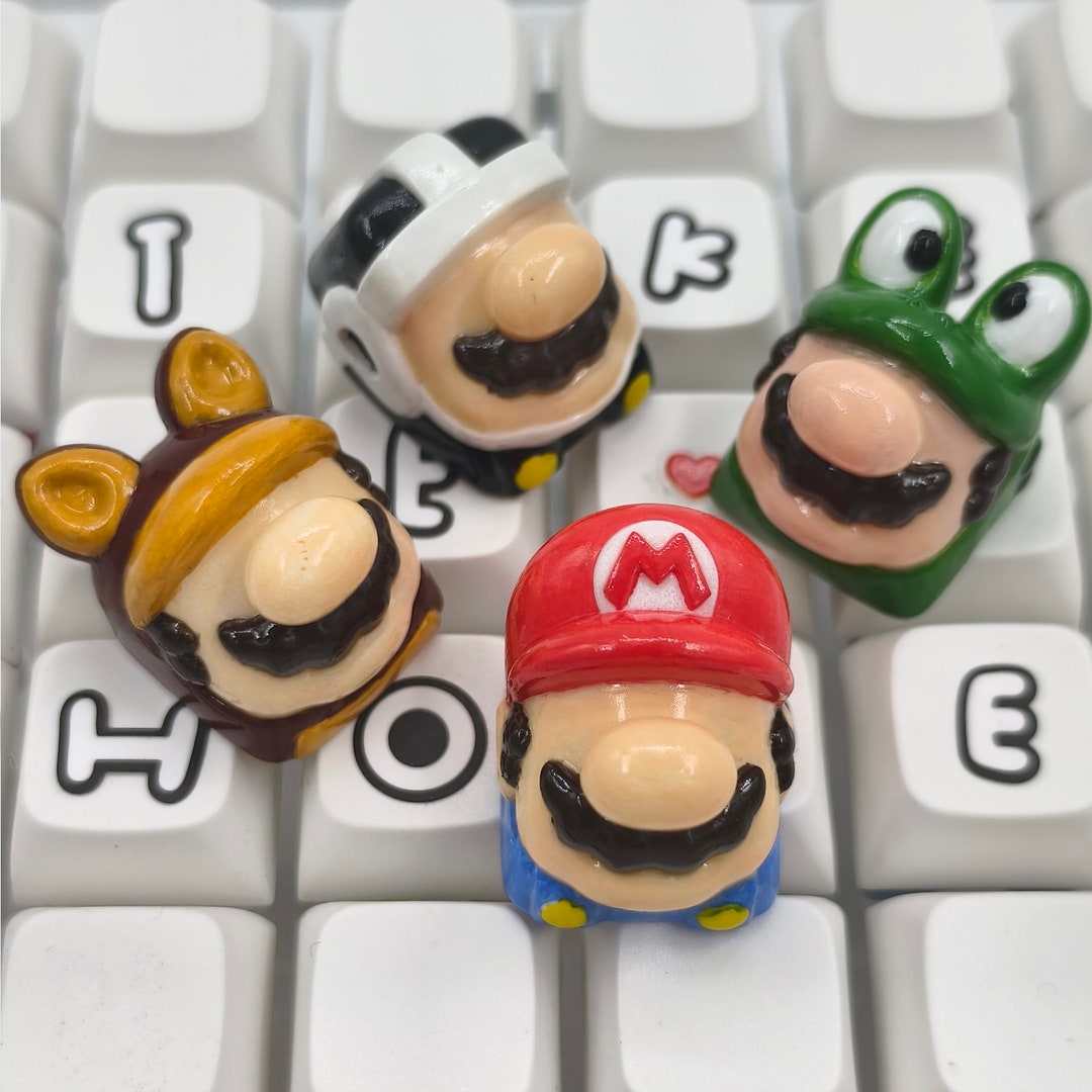 Mario Keycap Hand-painted 3D Printed, Ideal Gift for Mario Fans, Gamers ...
