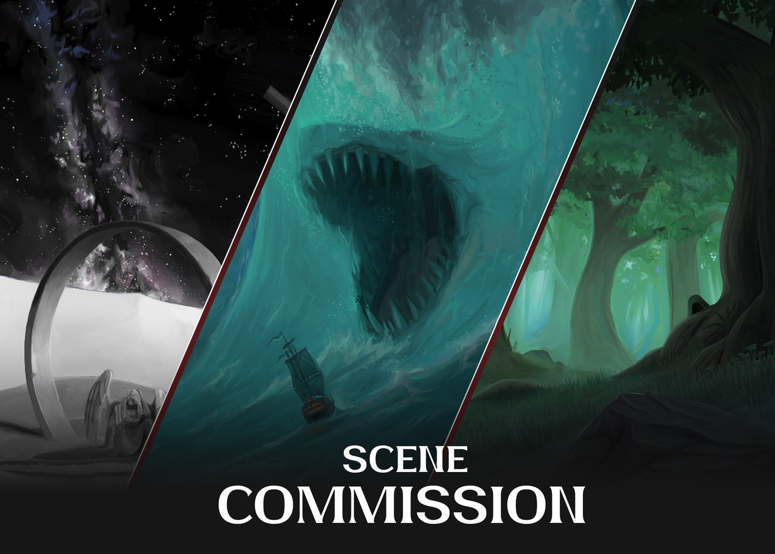 Custom Fantasy Landscape or Scene RPG Commissions Desktop Wallpaper ...
