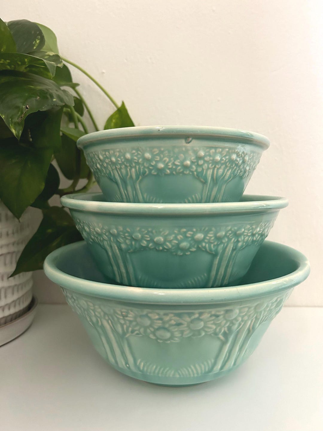 Vintage Homer Laughlin Apple Tree Bowls, Set of 3 - Etsy