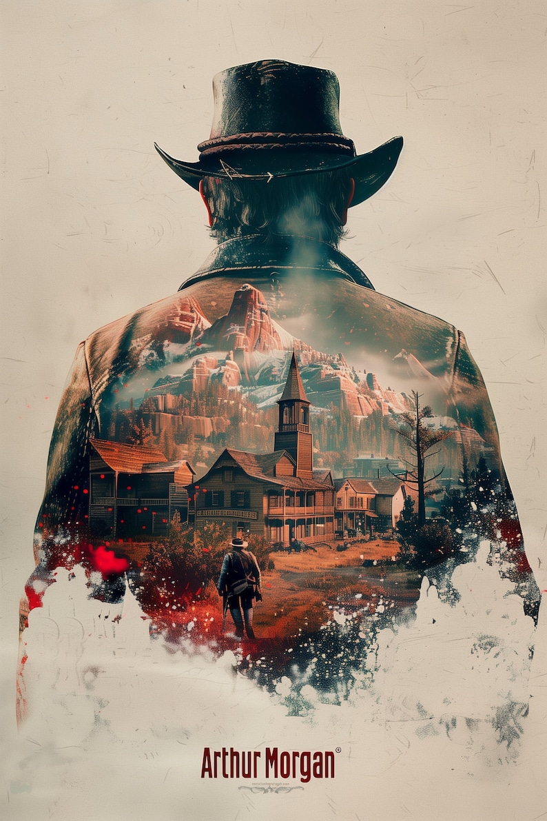 Red Dead Redemption 2 Wall Art Poster, Arthur Morgan Portrait ...