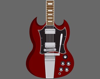 Jake Kiszka's Guitar Gibson Les Paul SG Greta Van Fleet Sticker - Etsy