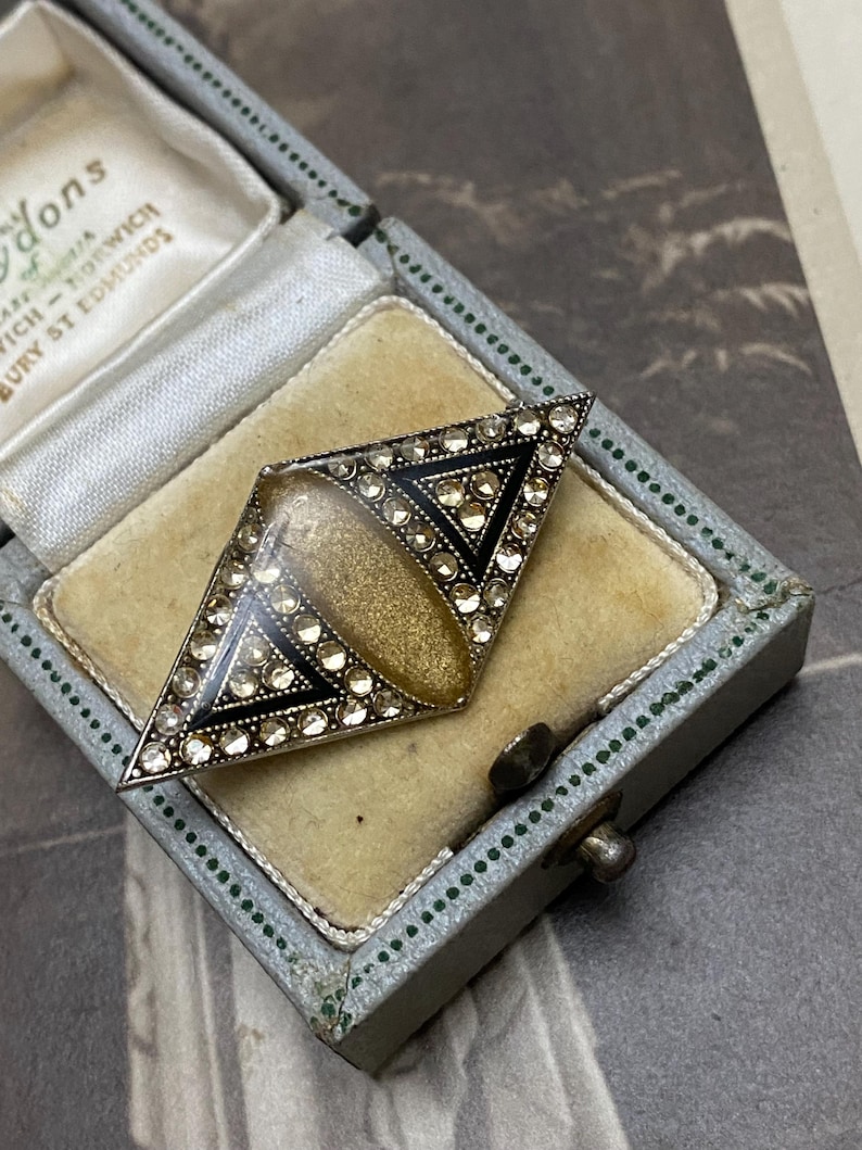 Vintage Art Deco Pierre Bex Diamond Geometric Lace Pin Brooch - Etsy