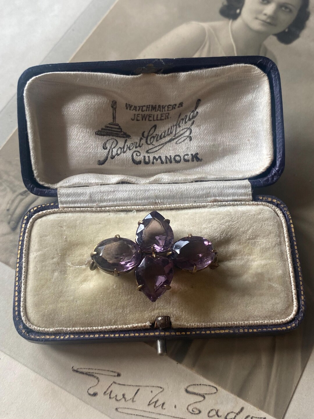 Victorian Pinchbeck Amethyst Lace Pin Brooch - Etsy
