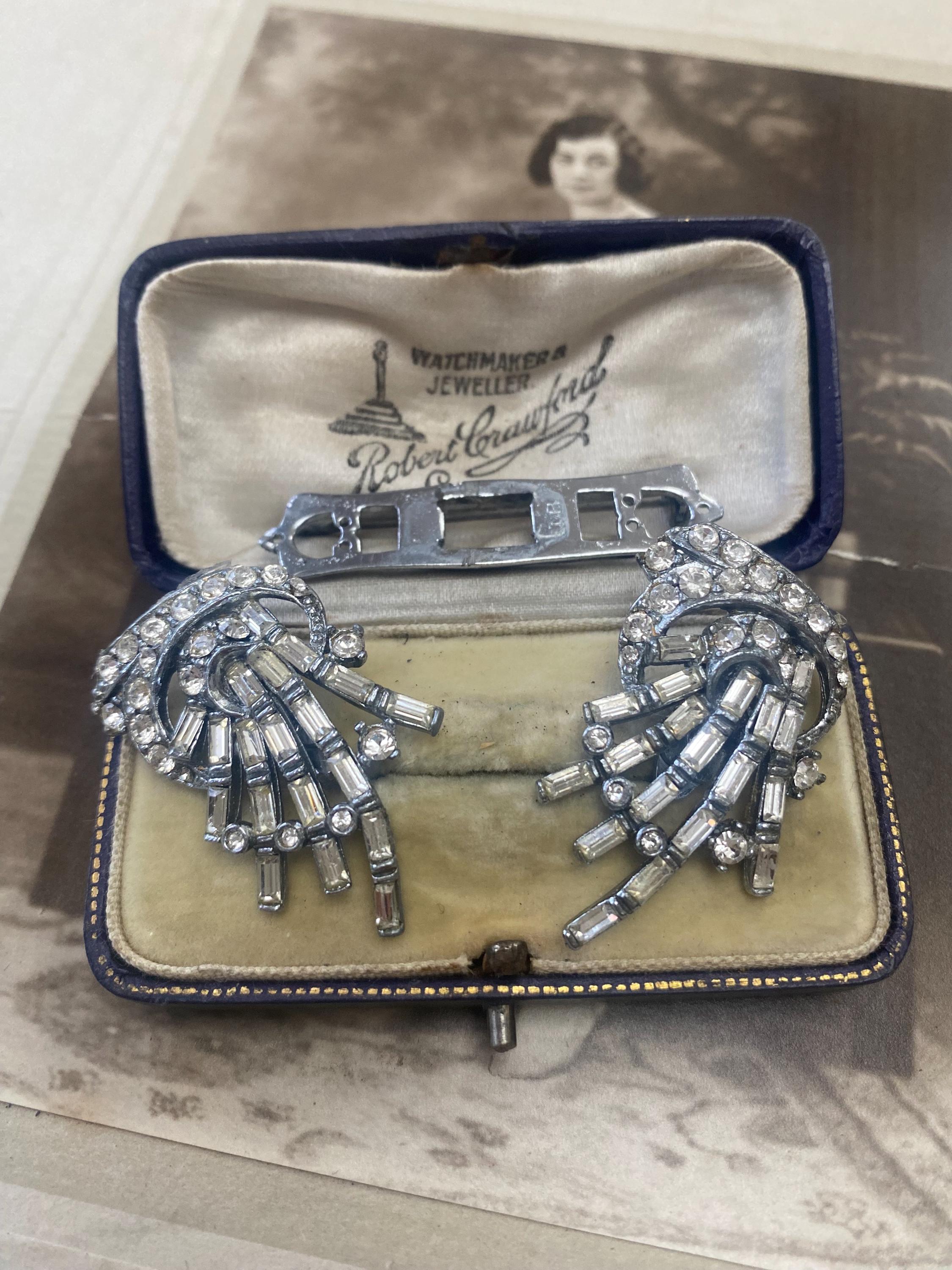 Rare Art Deco Swarovski Paste Crystal Geometric Signed Designer Marcel ...