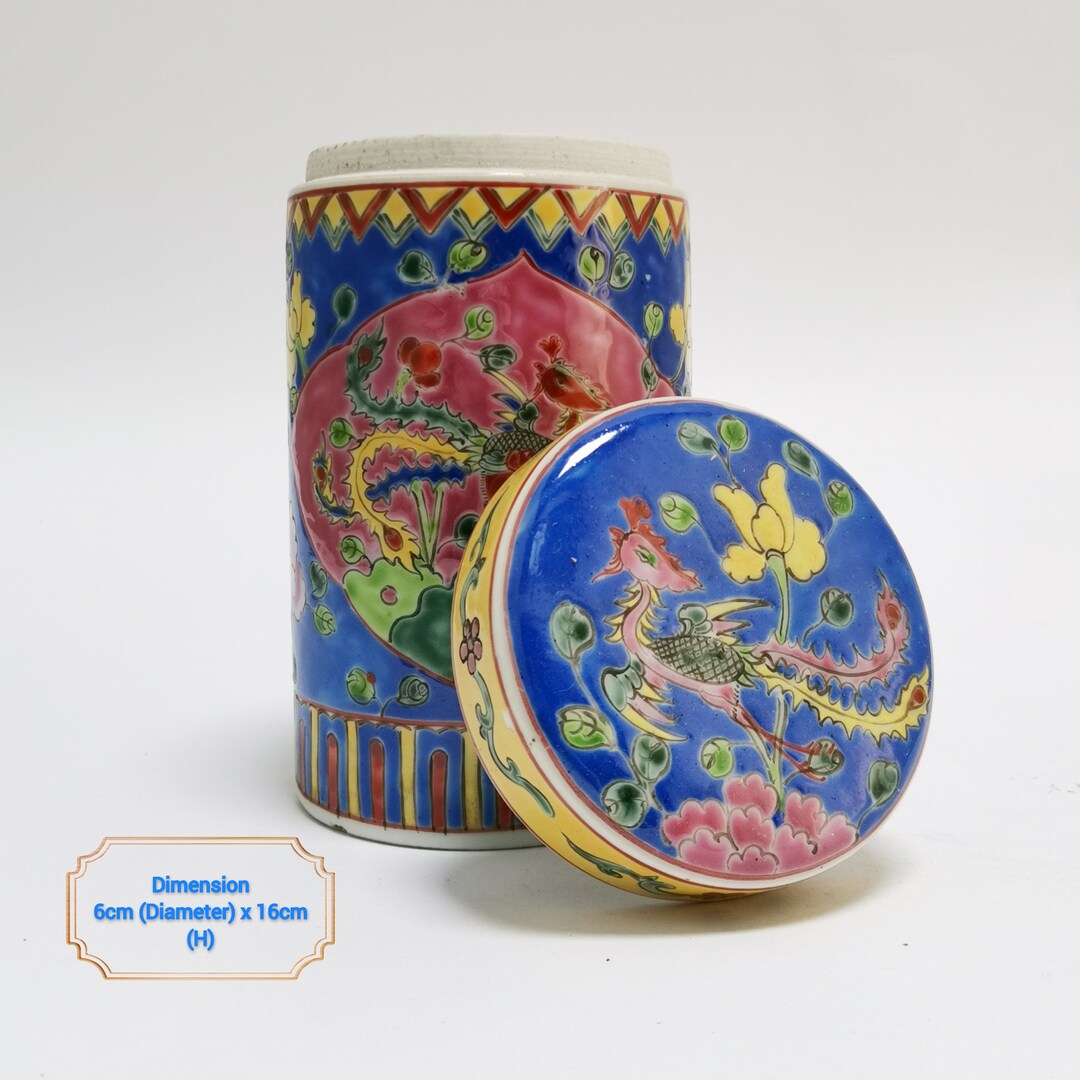 Peranakan Nyonya Ware.handmade Antique Ornaments Tea Container With ...