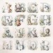 Animal Alphabet Clipart Bundle Watercolor Woodland Letters Png Doodle ...