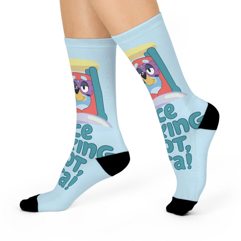 Crew Socks, Fun Cartoon Socks, Bluey Inspired Socks, Cute Grandma Socks ...