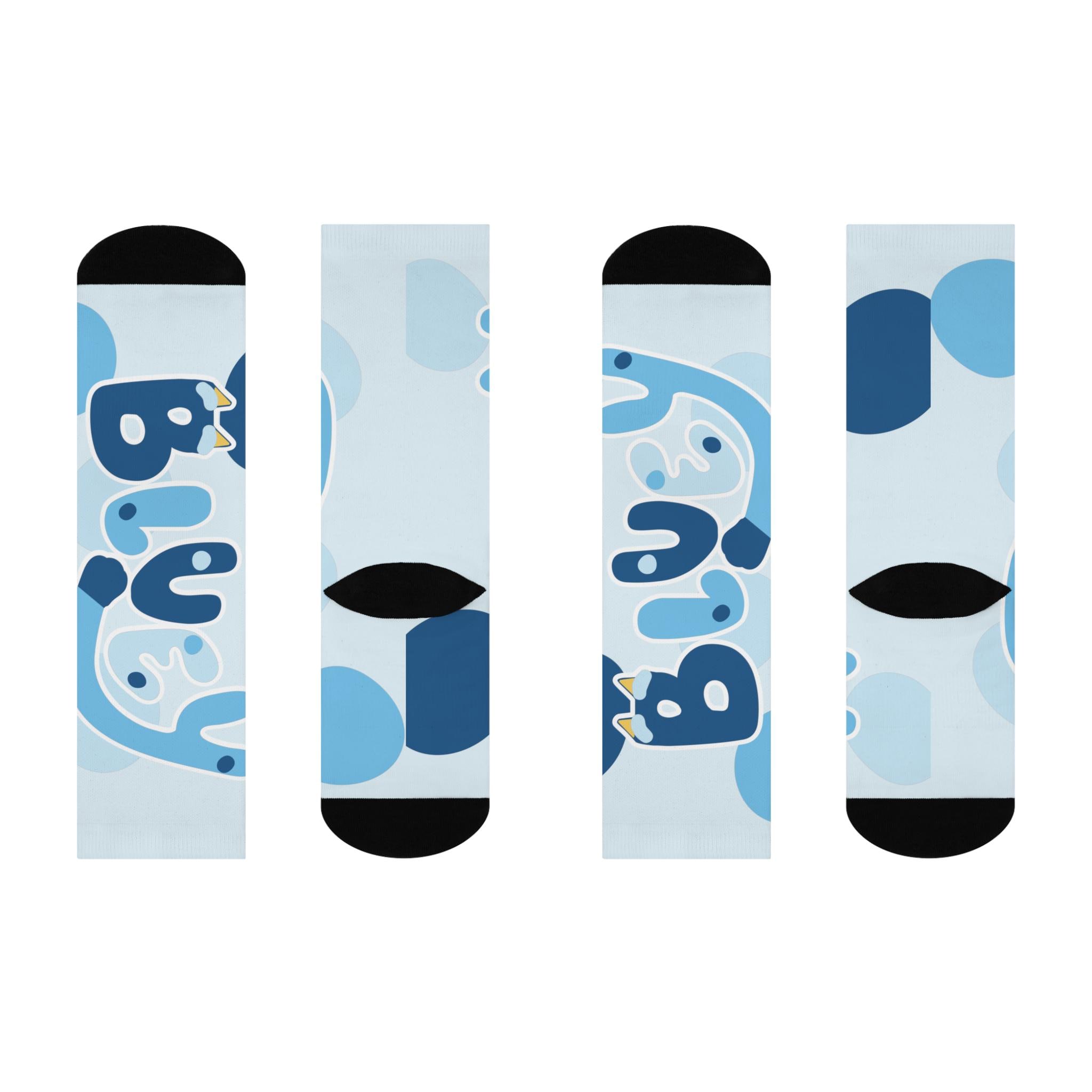 Crew Socks, Fun Cartoon Socks, Bluey Inspired Socks, Cute Bluey Socks ...