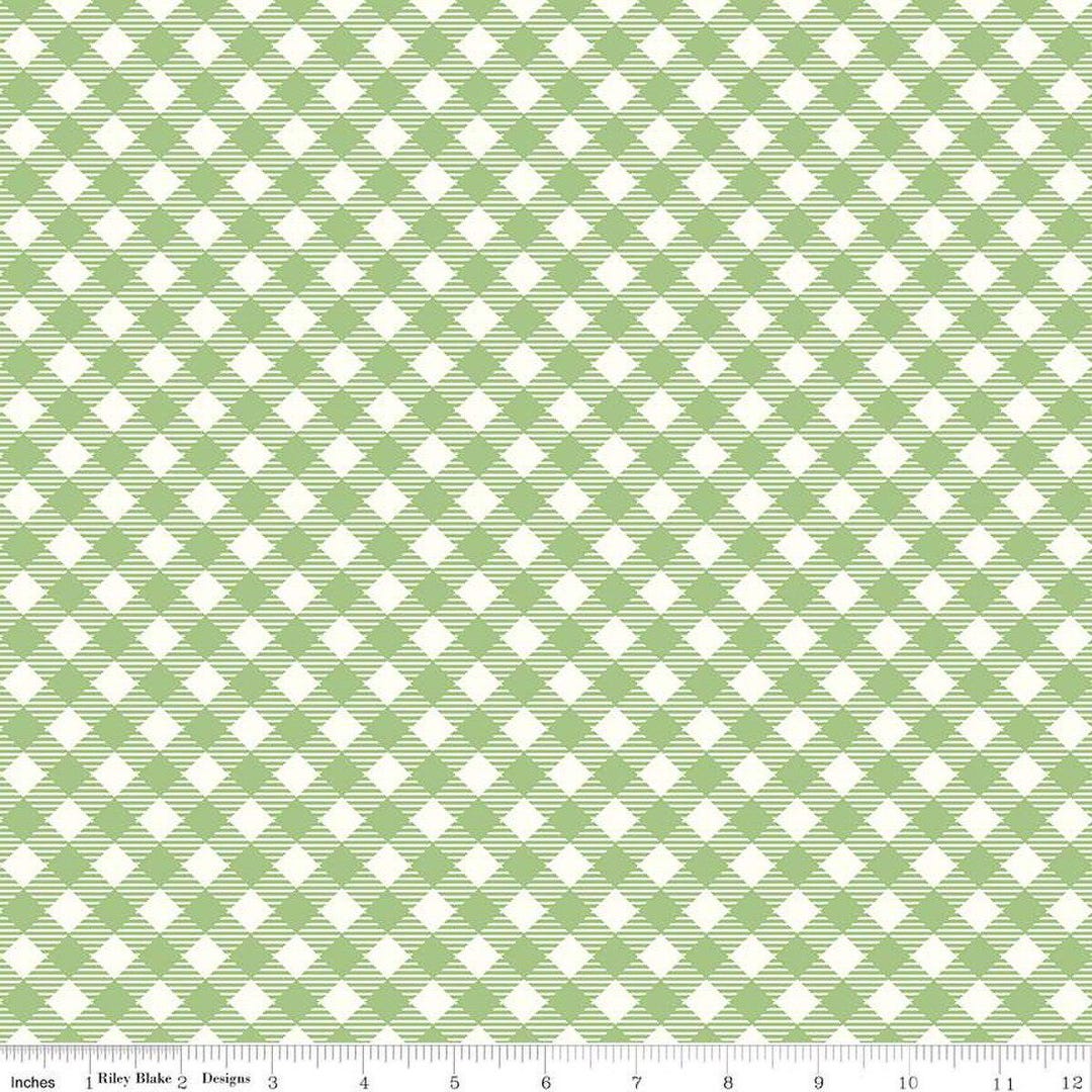 Riley Blake Bee Ginghams Debbie Granny Green - Etsy