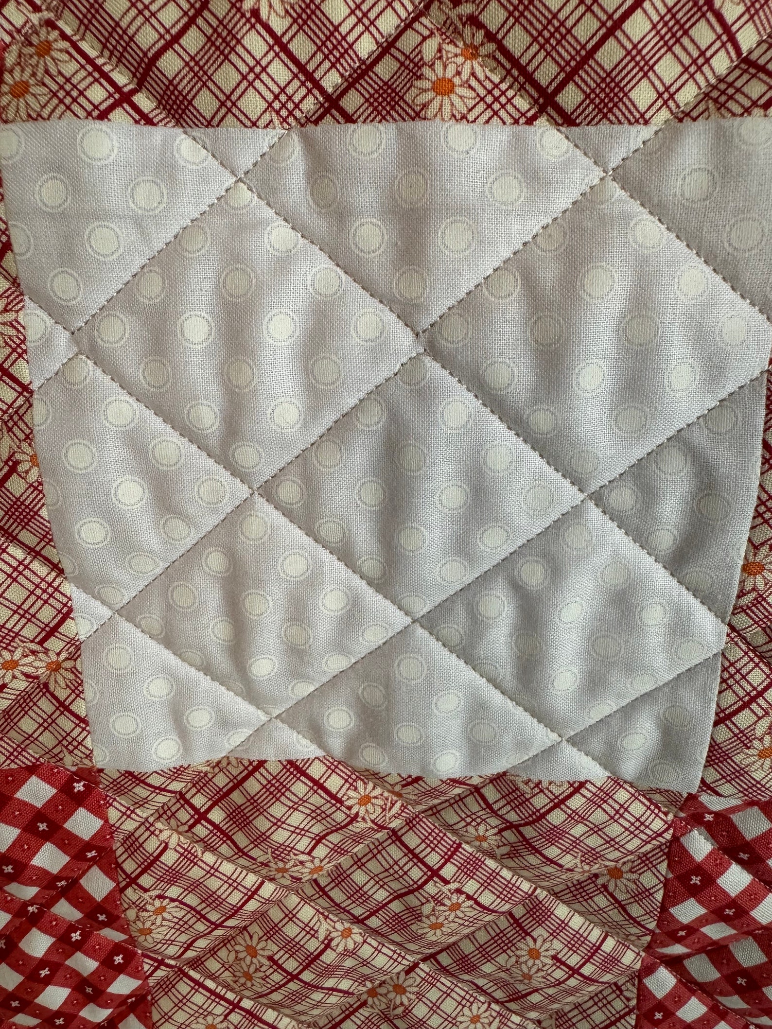 Gingham Quilt Red 50 X 55. - Etsy