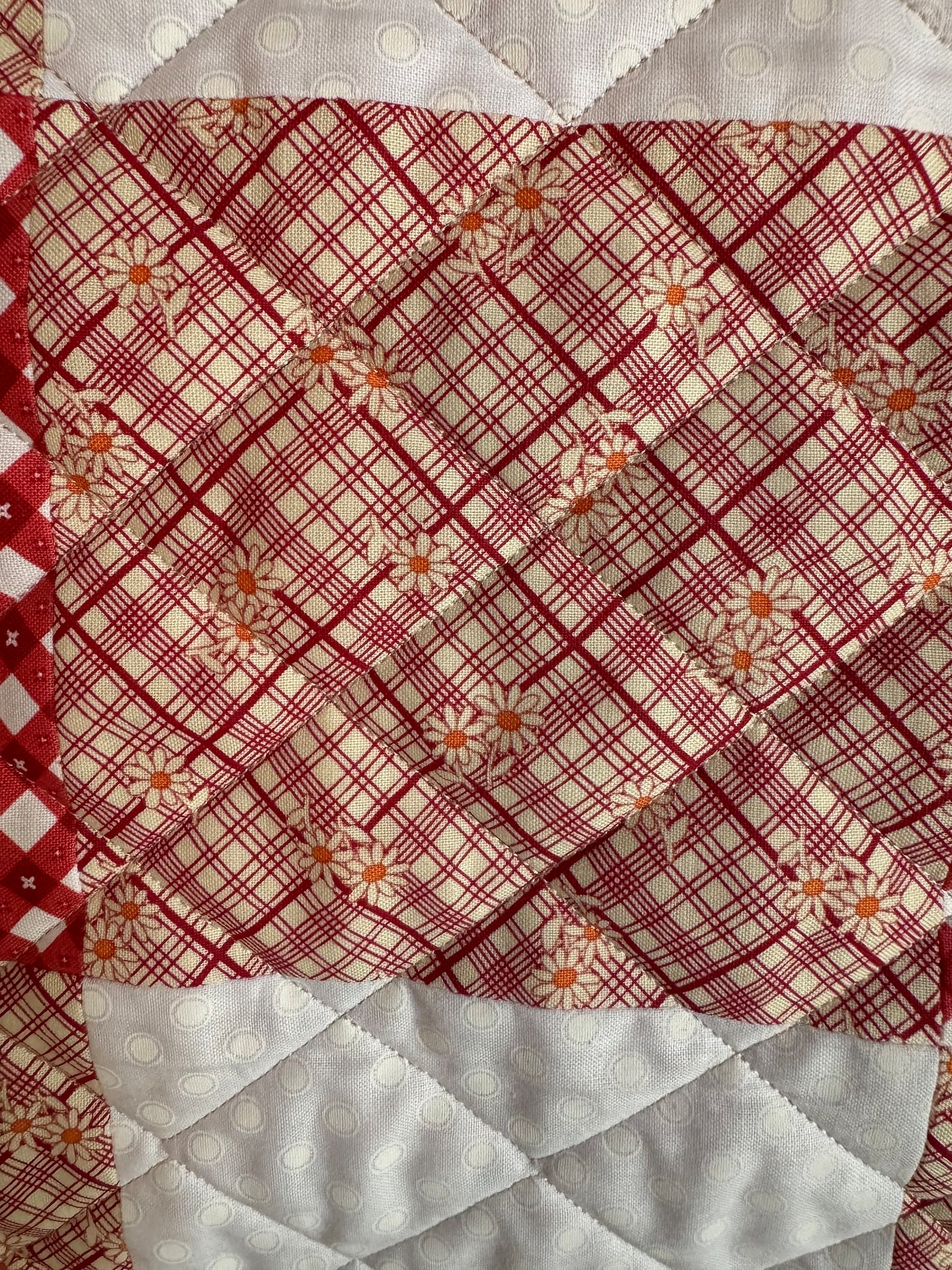 Gingham Quilt Red 50 X 55. - Etsy
