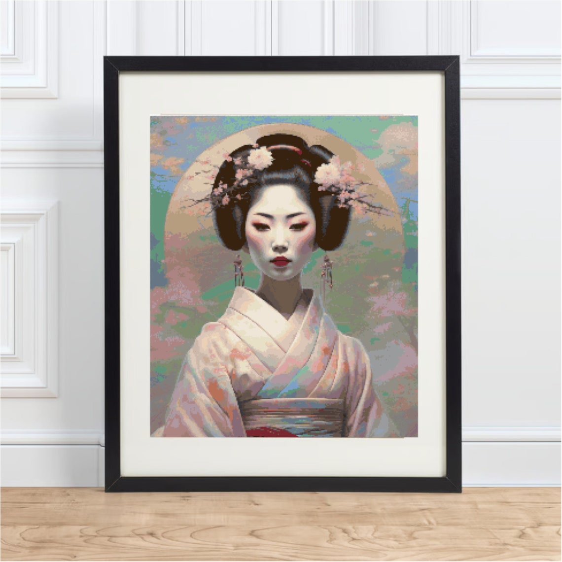 Geisha Cross Stitch Pattern - Etsy