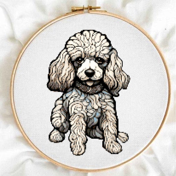 Poodle Cross Stitch - Etsy