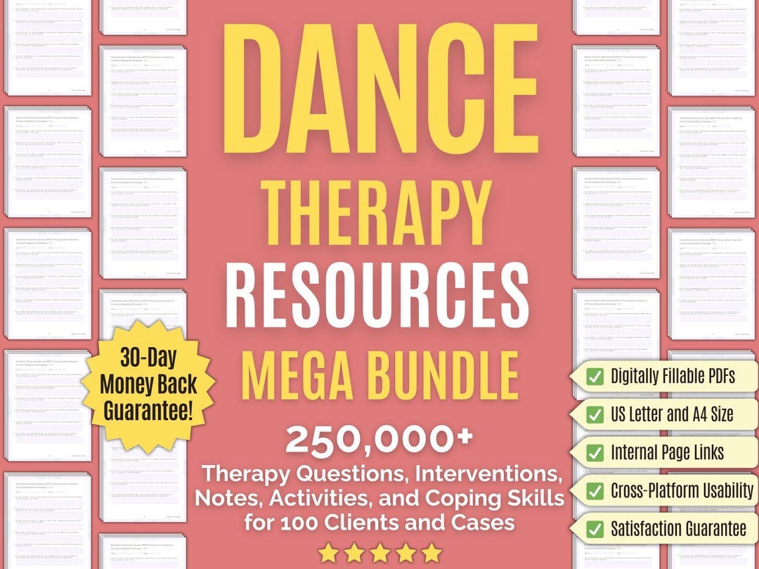 Dance Therapy Resources Mega Bundle Dance Therapy Resources, Worksheet ...