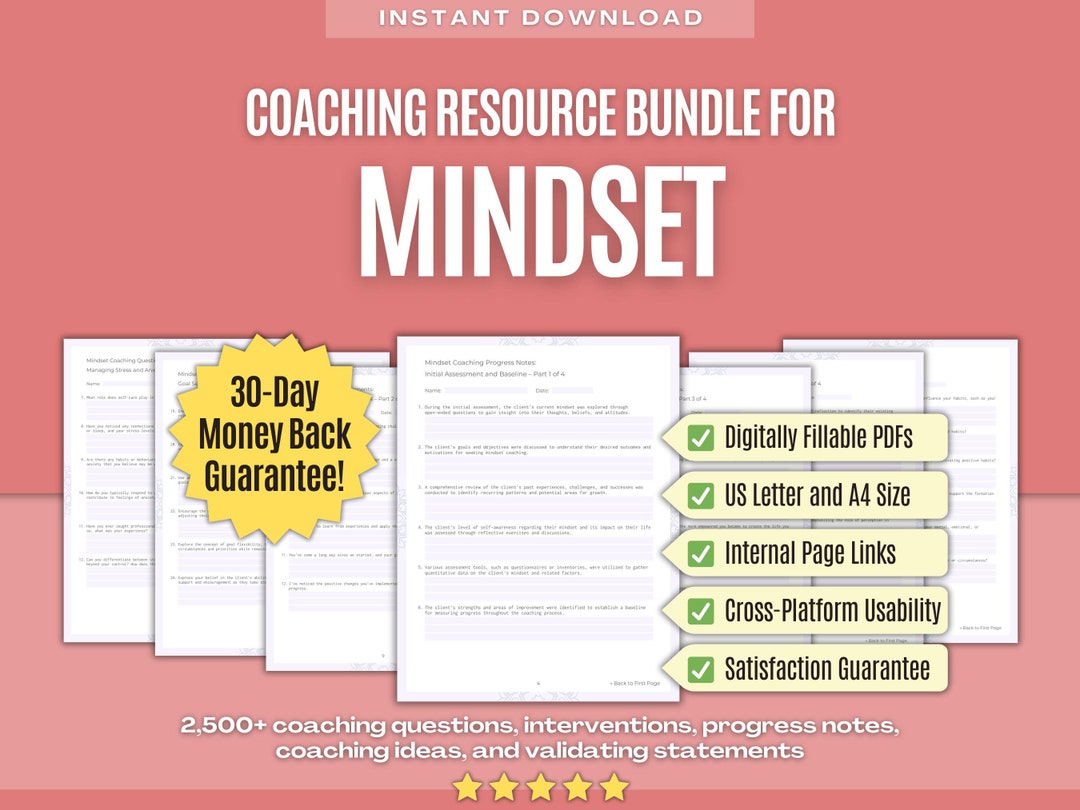 Mindset Coaching Resource Bundle | Coaching Questions, Coaching ...