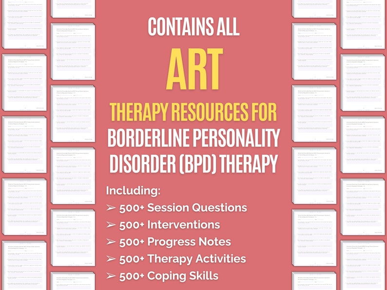 Borderline Personality Disorder Art Therapy Resource Bundle Art Therapy ...