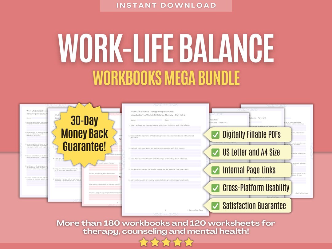 Work-life Balance Therapy Mega Bundle | Work-life Balance Counseling ...