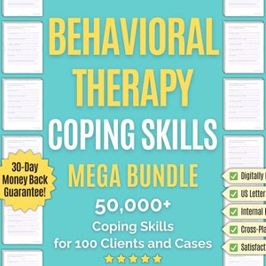 Behavioral Therapy Coping Skills MEGA Bundle | Behavioral Therapy ...