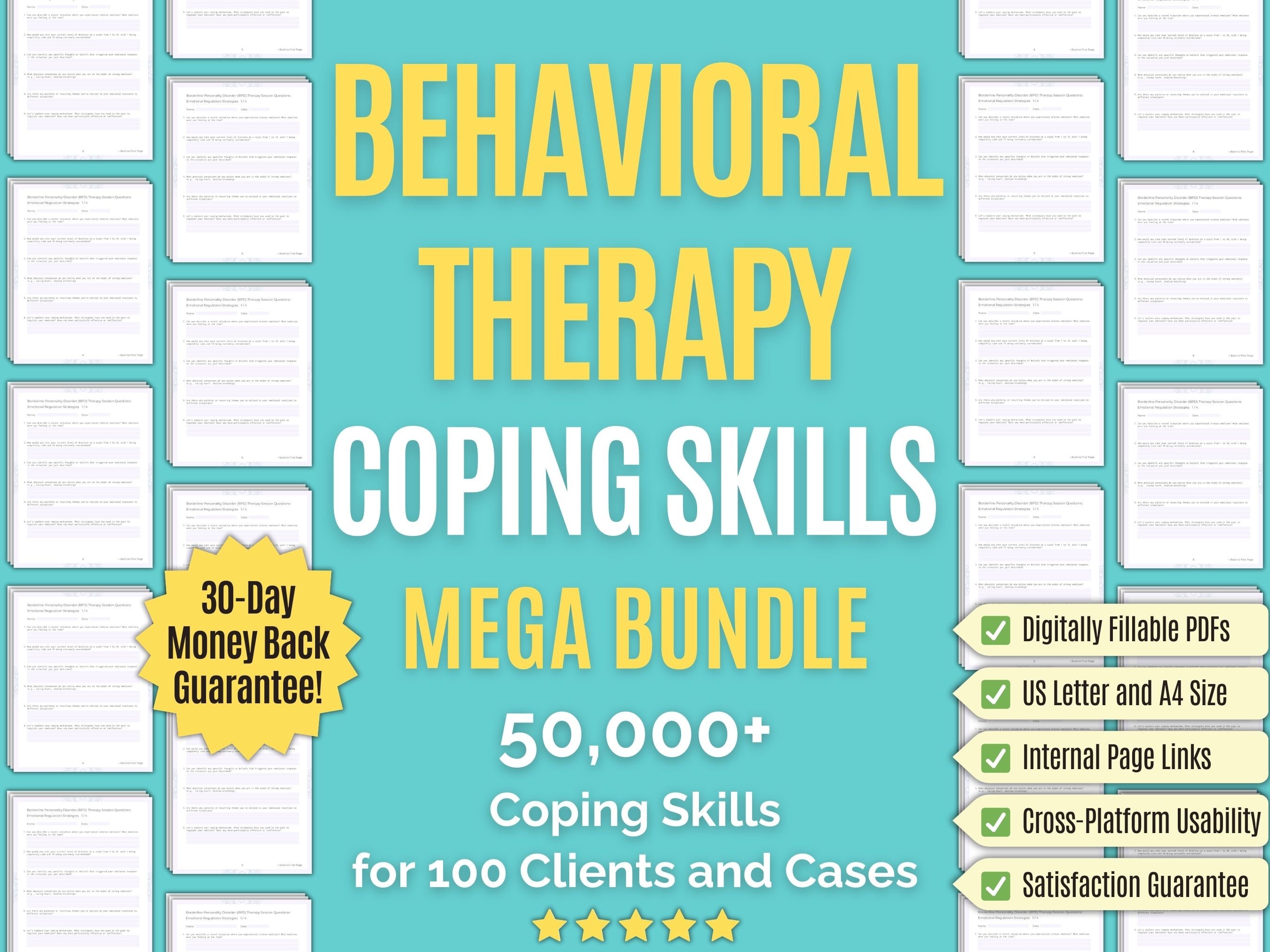 Behavioral Therapy Coping Skills MEGA Bundle | Behavioral Therapy ...
