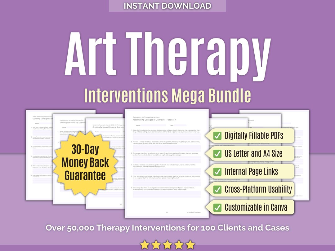 Art Therapy Interventions MEGA Bundle | Art Therapy Interventions ...