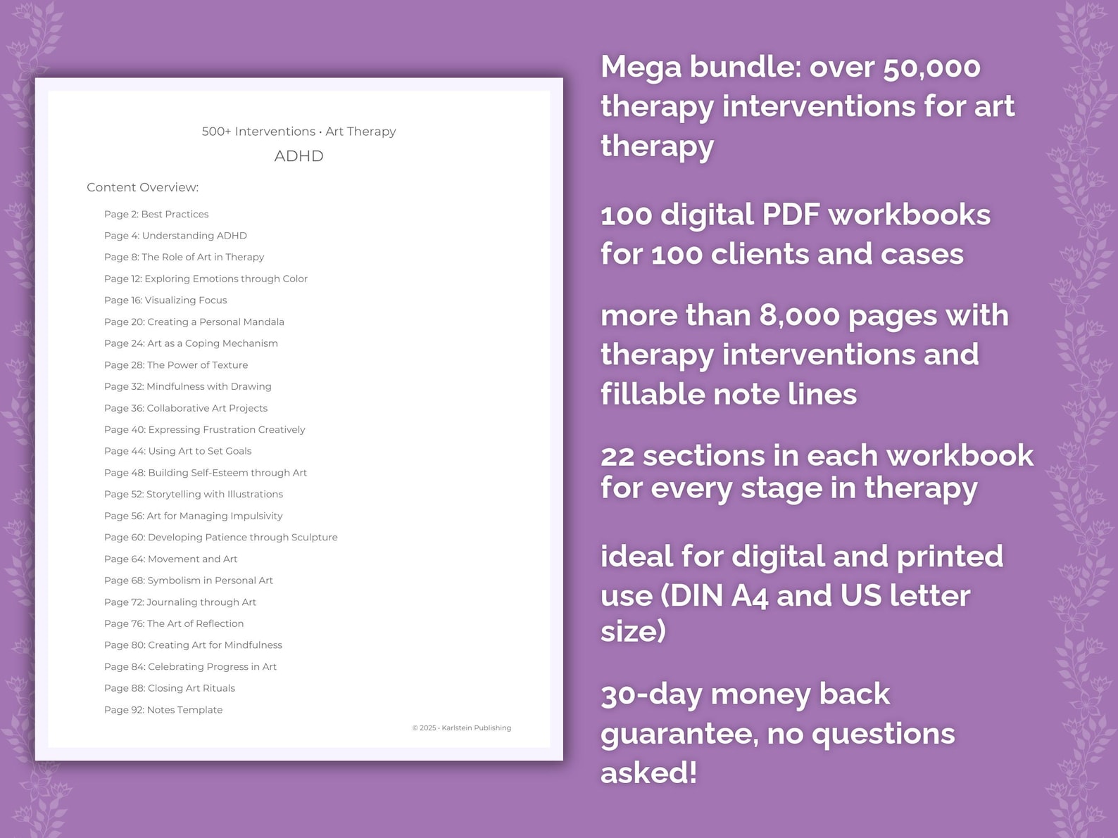 Art Therapy • Interventions Mega Bundle • Clinical Interventions ...