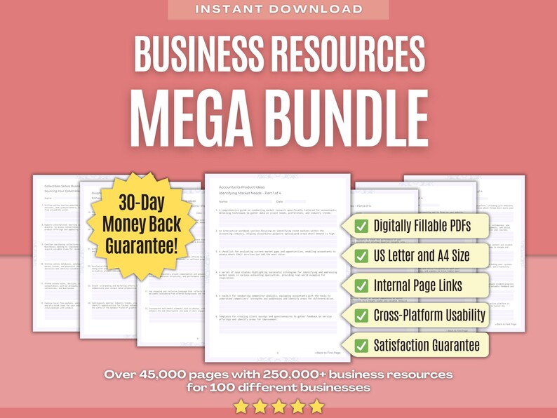 Business Resources MEGA BUNDLE Business Ideas, Growth Strategies ...